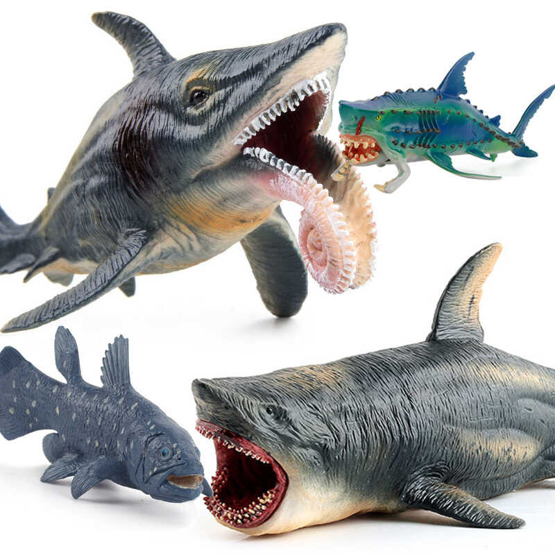 Wilage Ocean Life Helicoprion Goblin Shark Megalodon Whale Action ...