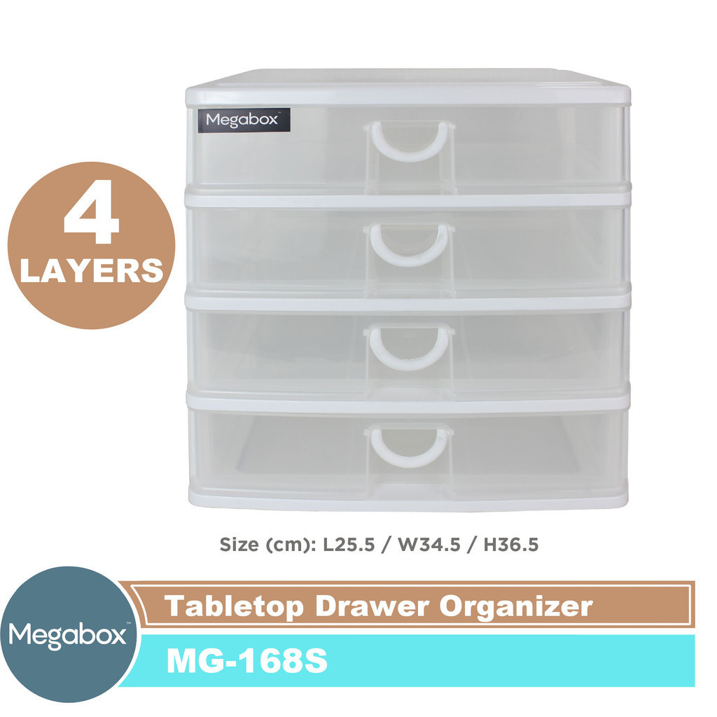 Megabox Wide Desk Drawer 4 Layers Small | Shopee Philippines