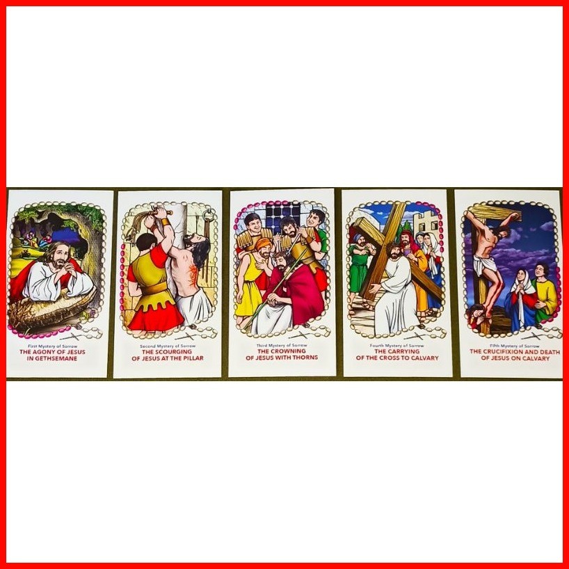 STAMPITA - THE HOLY ROSARY SET (2.75" x 5") (20 stampitas/set) With HOW ...