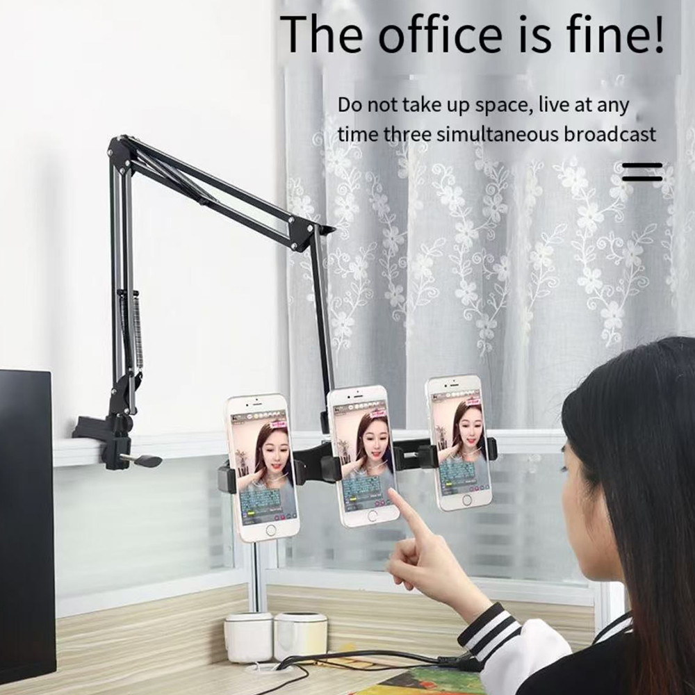 Extended cantilever desktop cell phone holder heightened multiple cell ...