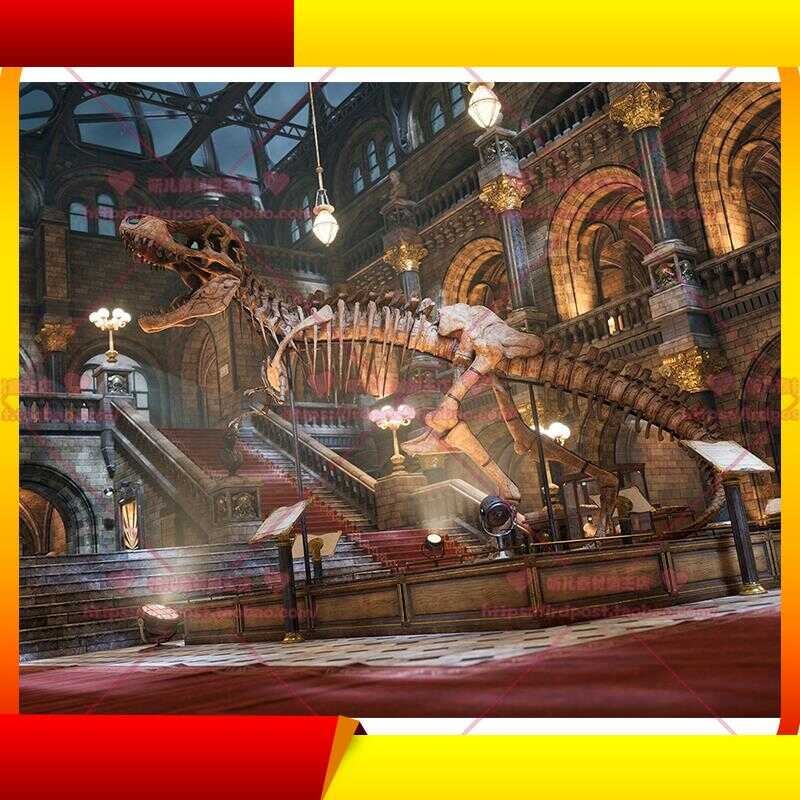 UE4 UE5 Unreal 5 Dinosaur Bones Mammoth Skull History Museum European ...