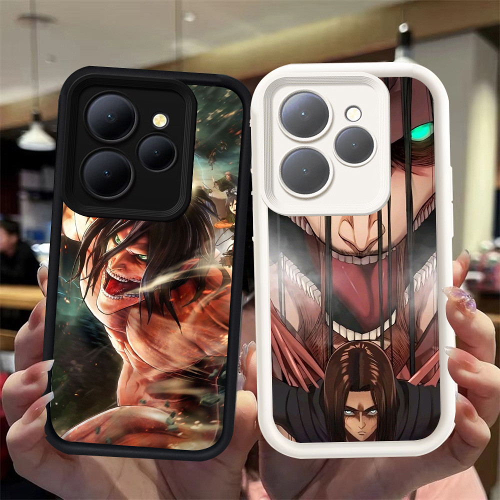 J-12 Attack on Titan Black White Soft Silicone Casing for Infinix Smart ...