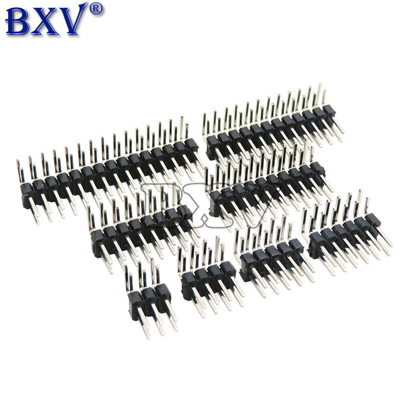 2.54MM R/A Double Row Right Angle Male Breakaway PCB Board Pin Header ...