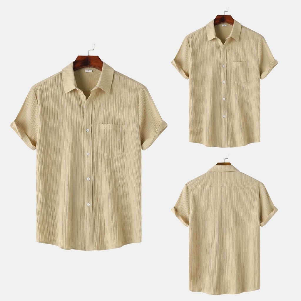 High Quality Aesthetic Simple Casual Loose Collar Shirts with Pocket ...