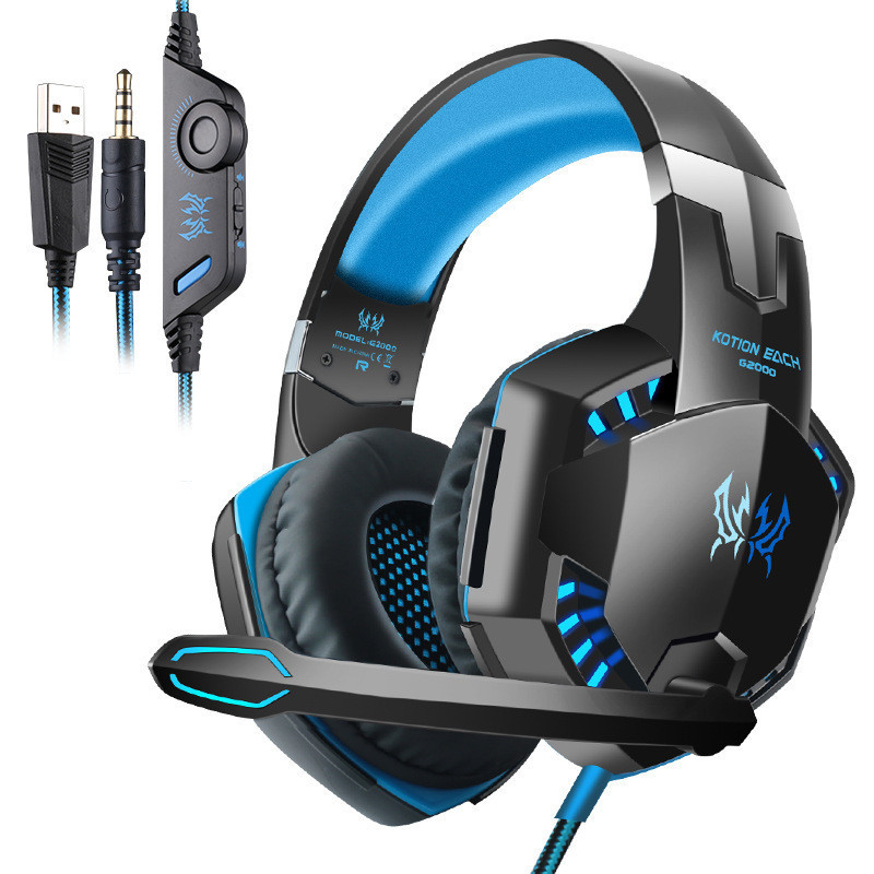 KOTIONEACH G2000 Red Casque Audifonos Gamer Headphones Bass Hd Stereo ...