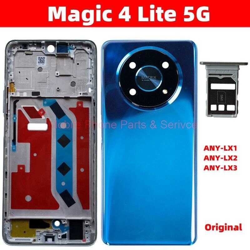 For Honor Magic4 Lite 5G Full Housing Chassis LCD Front Frame + Rear ...