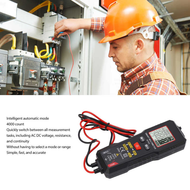 Digital Multimeter Voltage Tester 4000 Counts High Accuracy Phase ...