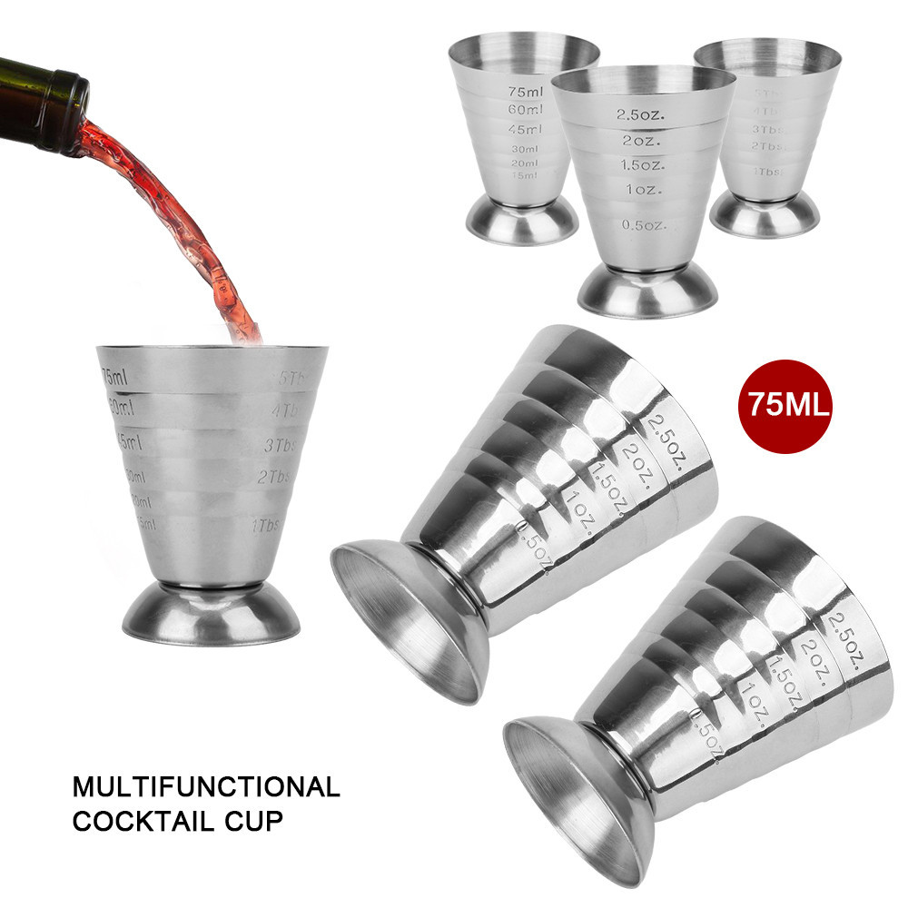 Bar Mixed Drink Accessories Measure Cup Bar Cocktail Shaker Jigger ...