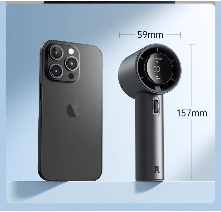 [Five Levels Adjustable] Jisu Turbo High Speed Handheld Fan/Intelligent ...