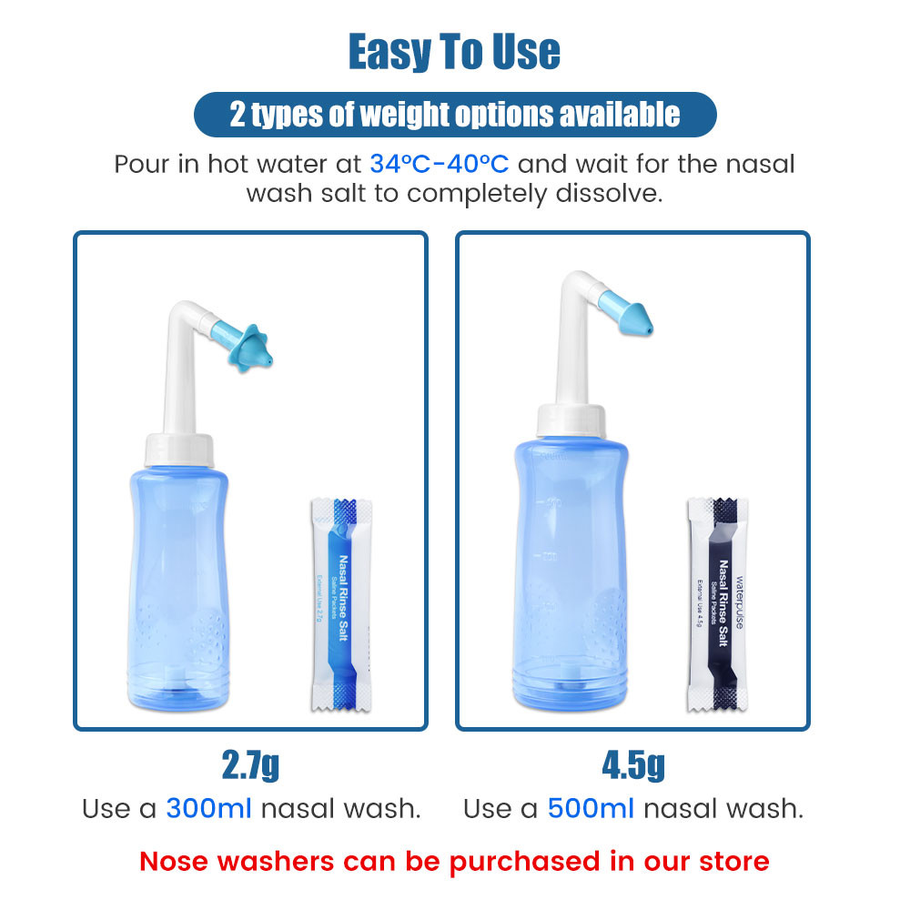 Nose Wash Salt 2.7/4.5g Allergic Rhinitis Clean Adult Children Nose ...