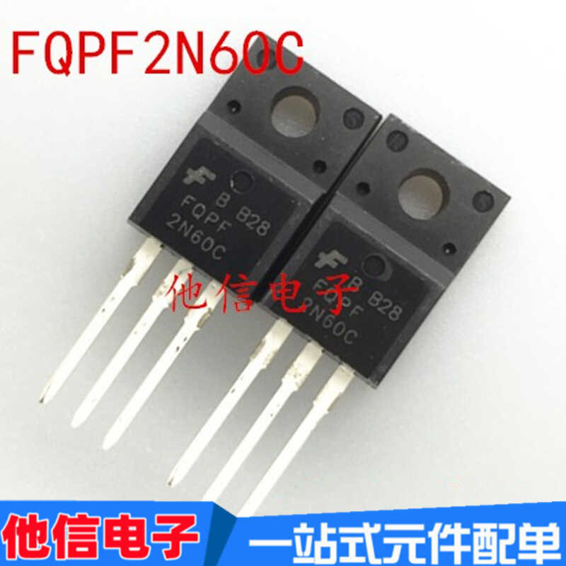 New FQPF2N60C MOSFET 2A 600V TO-220F 2N60 transistor | Shopee Philippines