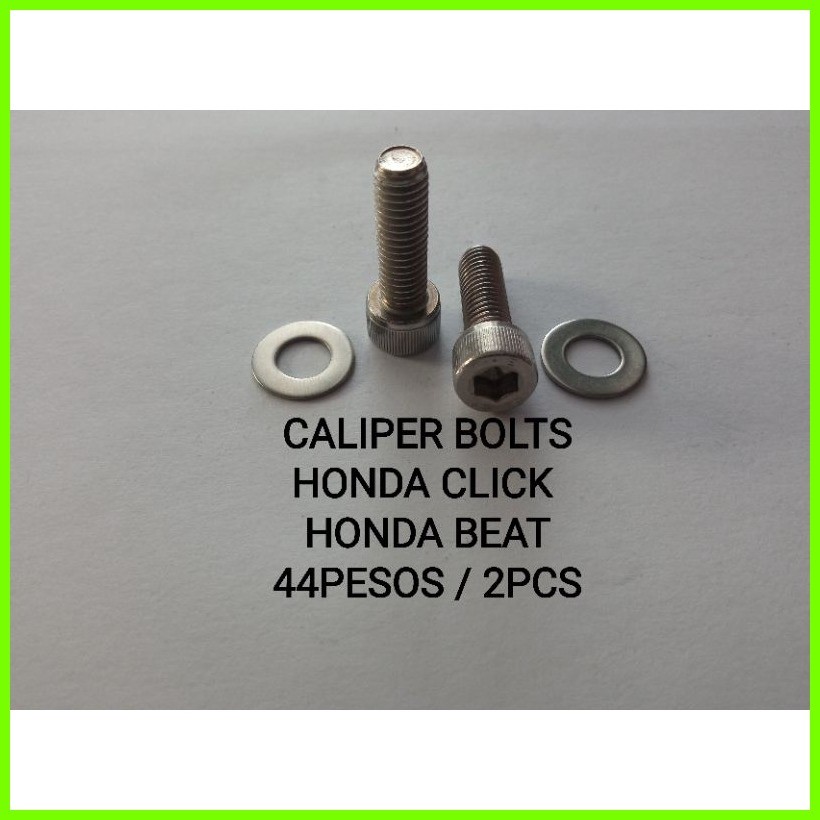 STAINLESS CALIPER BOLTS FOR HONDA CLICK AND HONDA BEAT | Shopee Philippines