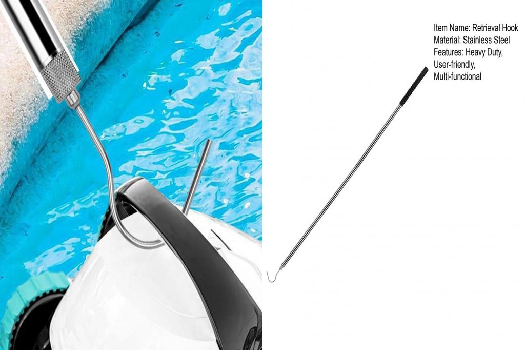 ALINA Pool Item Retrieval Tool Stainless Steel Pool Cleaning Hook ...