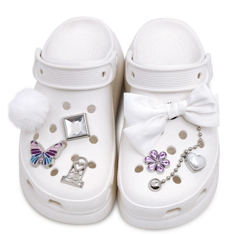 Luxury Clogs Charms Set | Alloy Metal Shoe Charms with Crystal Accents ...