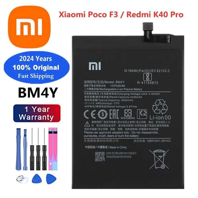 2024 Years BM4Y Original High Quality Battery For Xiaomi Poco F3 Redmi Hongmi K40 Pro K40Pro ...
