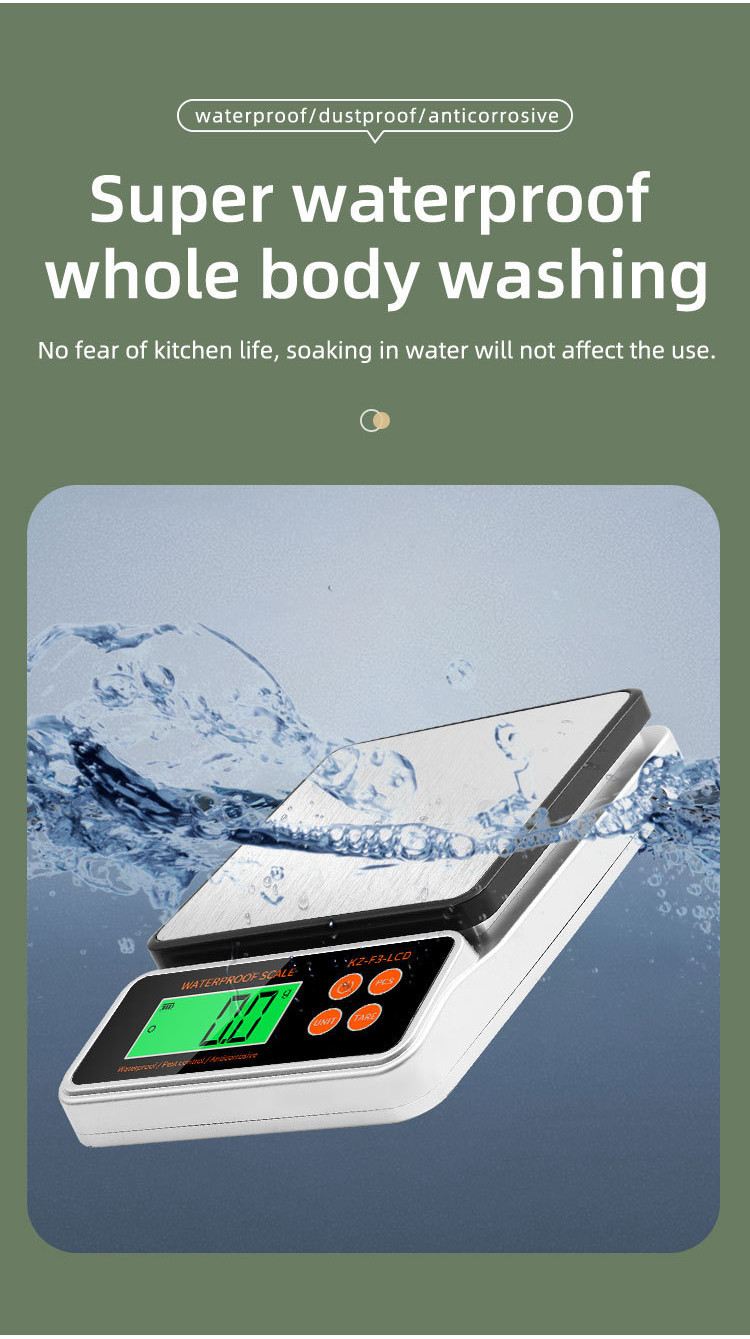 IPX67 Waterproof Kitchen Electronic Scale High Precision Home Baking ...