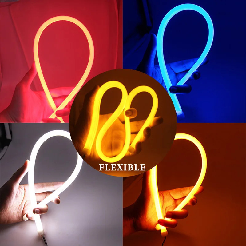 2PCS/set 12V 24V 30/45/60/75cm DRL Flowing Flexible LED Tube Strip ...