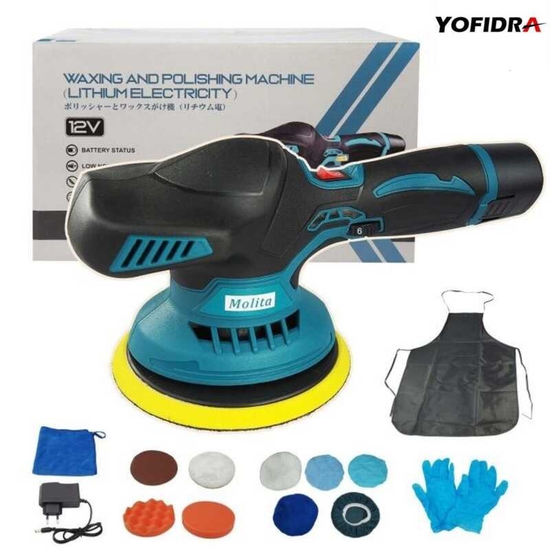 6000RPM Cordless Mini Polisher 6 Gears Many Accessories Car Polishing ...