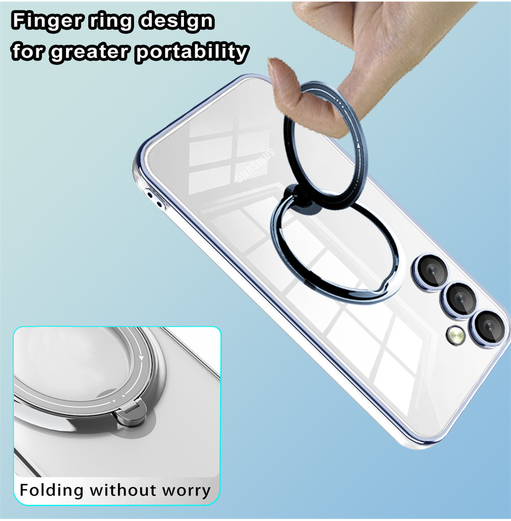 Lenuo Transparent Magnetic Stand Phone Case For Samsung Galaxy A55 A35 A25 A15 A05S A54 A34 A24 ...