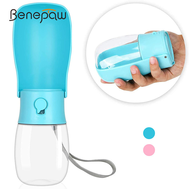 Benepaw Foldable Dog Water Bottle Eco-friendly Durable Wide Sink Leakproof Portable Pet Water ...