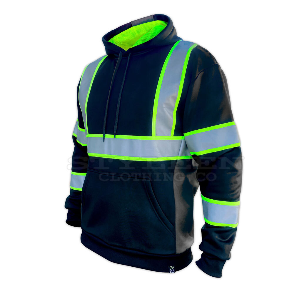 Men High Visibility Safety Work Hoodies Sweatshirts With Drawstring ...