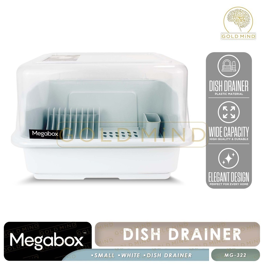 Megabox Dish Drainer, Blue, Gray And White Small - Yellow Elephant ...