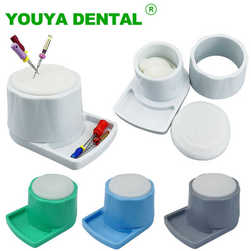 Dental Endo File Clean Stand Holder Cleaning Foam Root Canal Drills ...