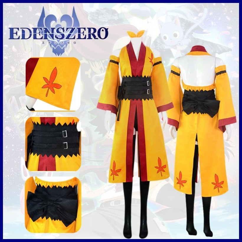 Edens Zero Anime Homura Kogetsu Kimono Women Uniform Cosplay Party ...