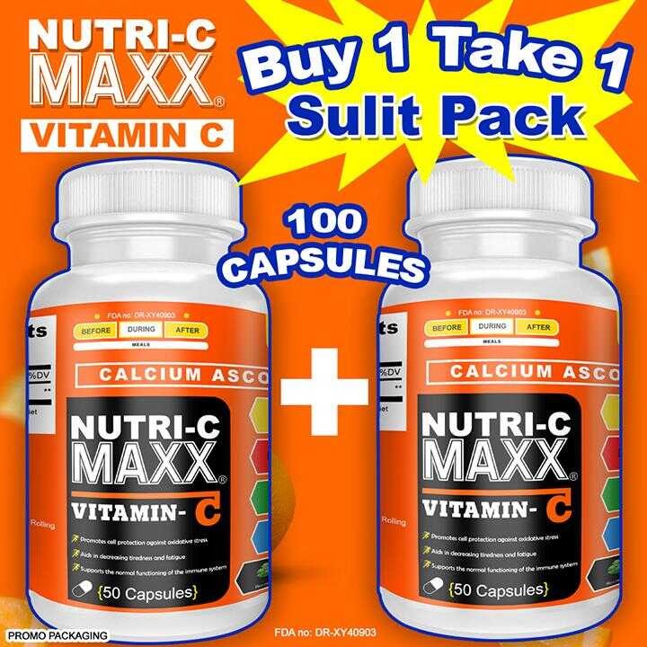 BUY TAKE 1 Vitamin C Nutri-C Maxx SULIT PACK 100 Capsules | Shopee ...