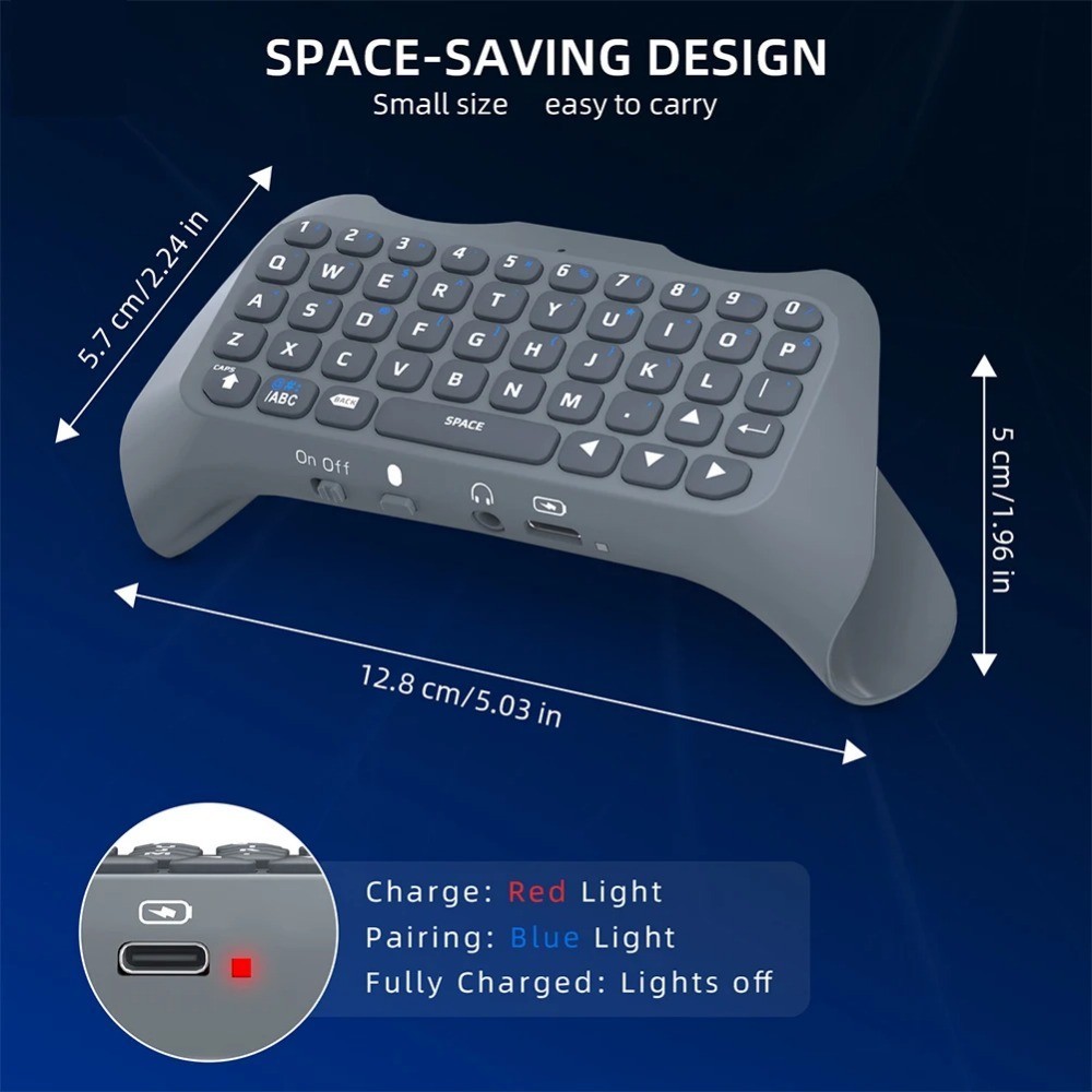 PS5 Slim / PS5 PRO Wireless Controller Keyboard Wireless BT 3.0 Mini ...
