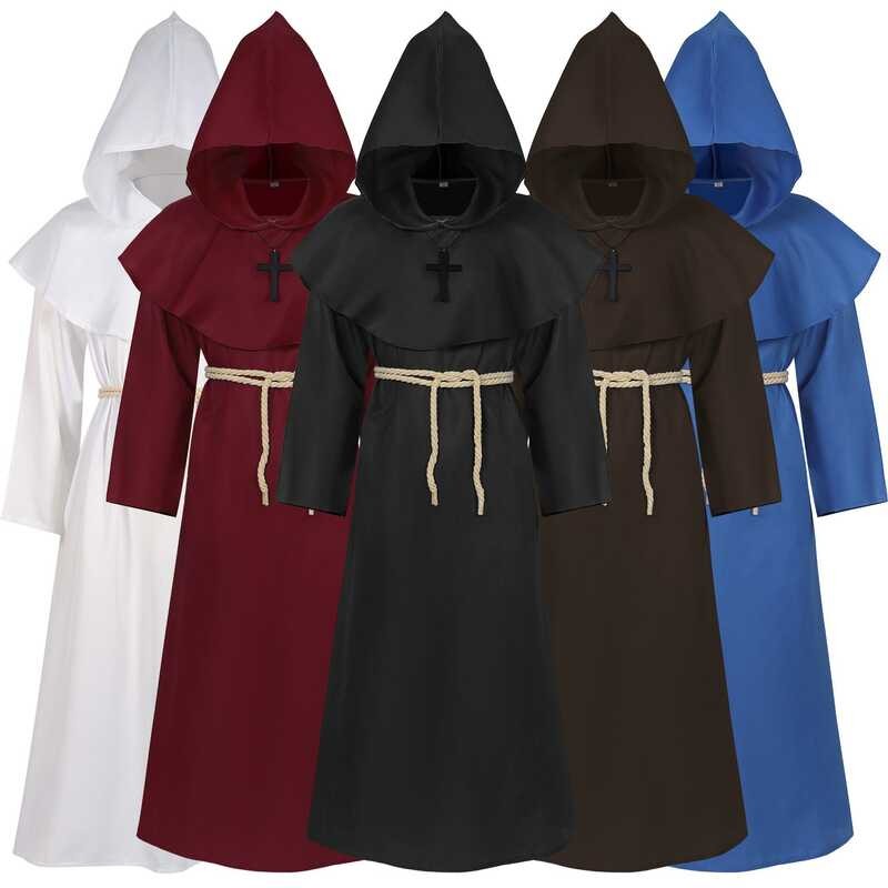 Halloween cosplay costume, medieval monk costume, monk costume, wizard ...