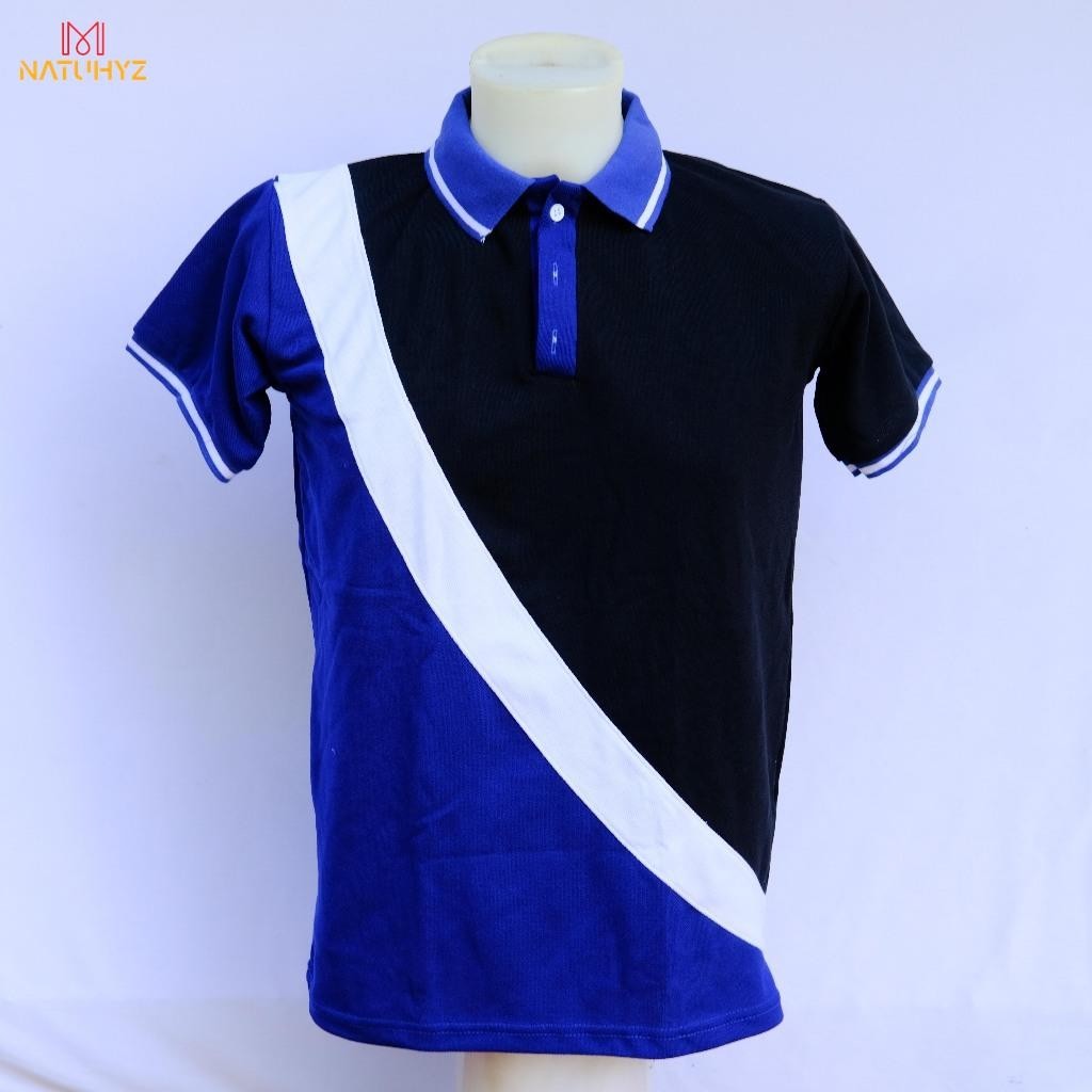 (Blue)New Full Sublimation Tricolor Unisex Polo Shirt / Casual Wear ...