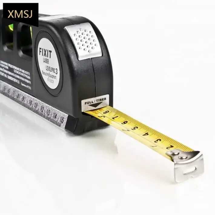 Multipurpose Laser Ruler Level and Spirit Metric Ruler Straight Line ...