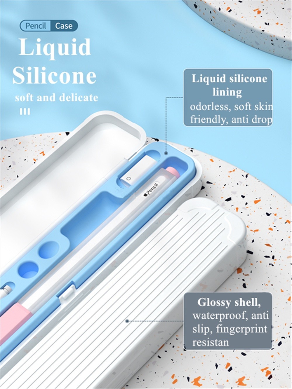 Universal Pencil Box For Apple 1/2 Samsug Xiaomi Huawei Pen Accessories ...