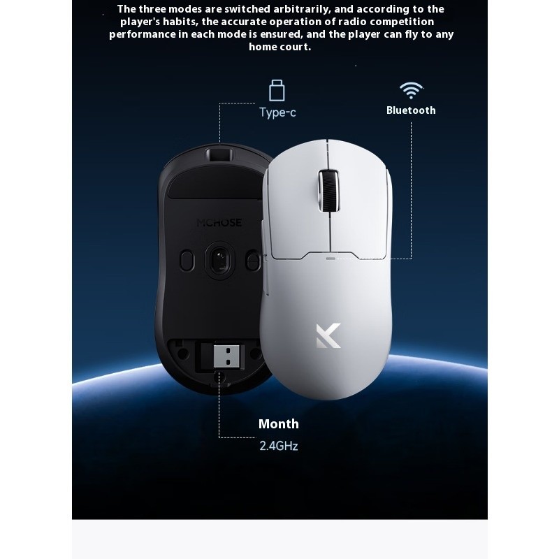 MCHOSE A5 Pro/V2 Wireless Mouse Game Mouse Bluetooth Mouse Wireless ...