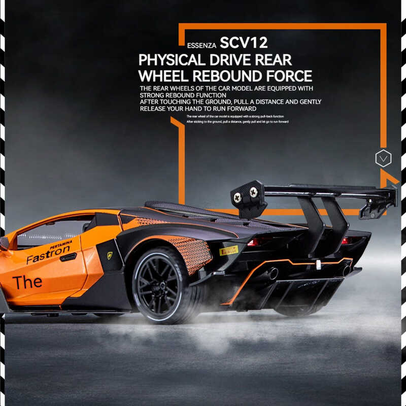 Scale :24 Lamborghini Scv2 Diecast Car Model With Sound And Light ...