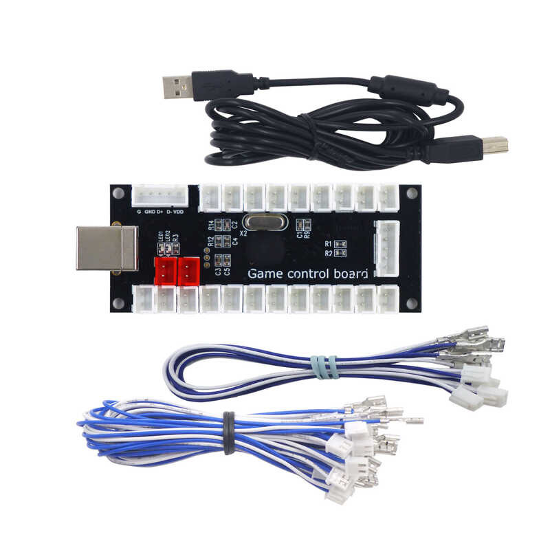 Sj@Jx Arcade Game USB Encoder Controller Button Joystick Kit Cable For PC MAME Raspberry Pi ...