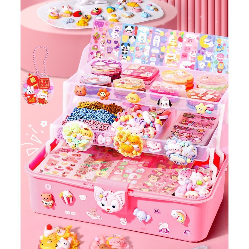 Acrylic sticker goo card DIY cream glue luxury girls full set Children ...