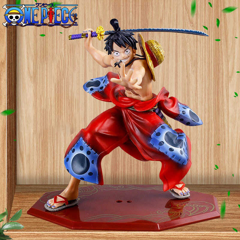 New One Piece Wano Country Gk Anime Action Figure Samurai Sword Monkey ...