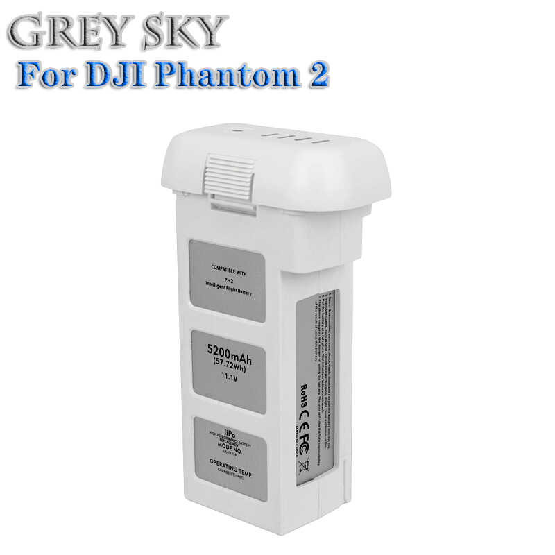 11.1V 5200mAh for DJI Phantom 2 Li-polymer Drone High Capacity Spare ...