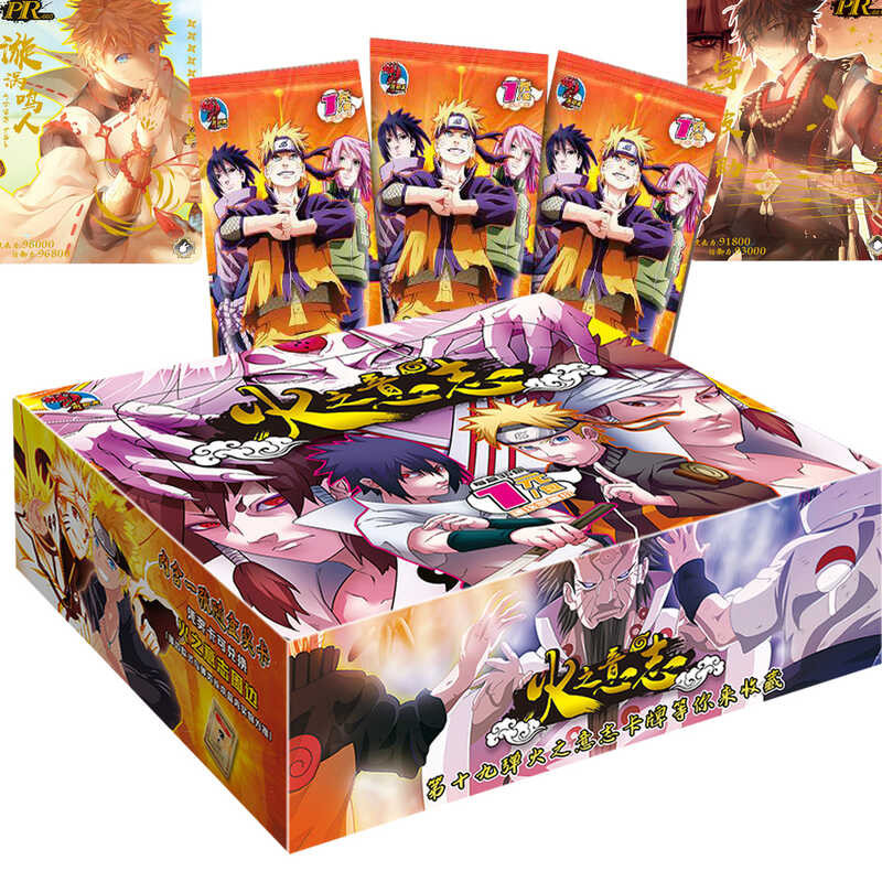Naruto Collection Cards Booster Box Cartoon Anime Character Uchiha ...