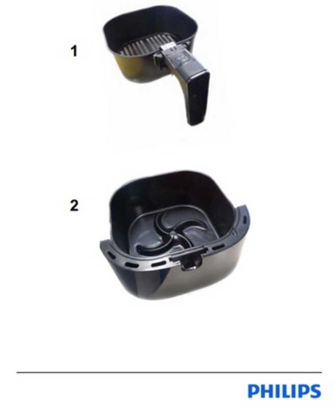 Philips air fryer HD9270 9280 frying basket handle mesh oil pan grill ...