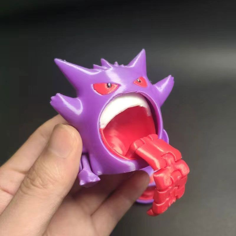 Creative 3D Printed Pet Plush Toy Pokémon Gengar Toy Fire Breathing ...