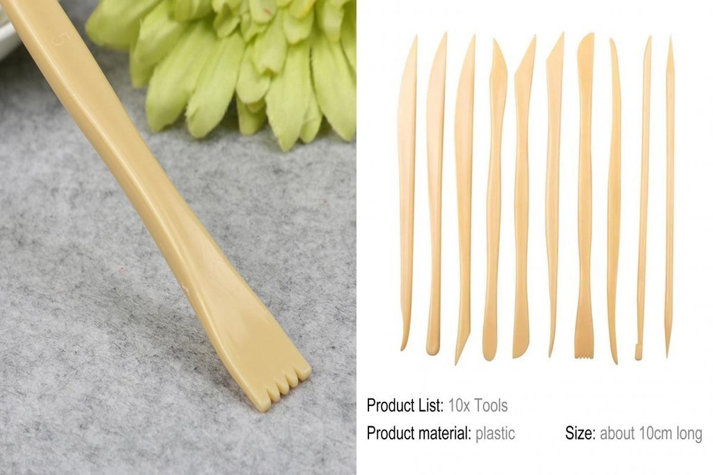 PANDU 10 Pcs/Set Clay Carving Tools Plastic Sculpture No Deformation ...