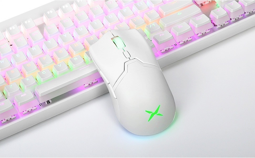 DELUX M800 RGB PAW3395 26000DPI Rechargeable Programmable Bluetooth 2.4g Wired Wireless Gaming ...