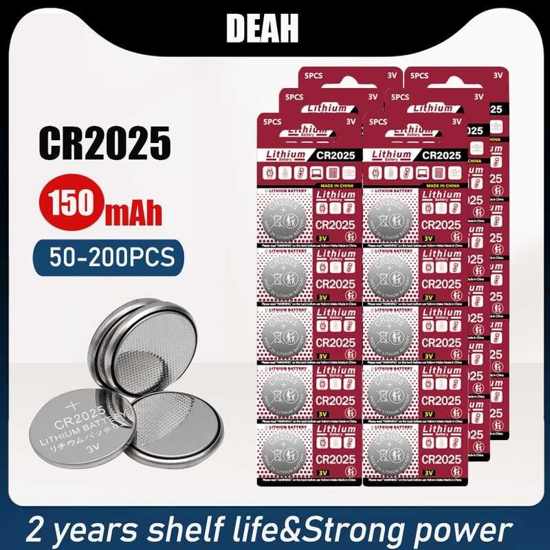 CR2025 2025 DL2025 BR2025 KCR2025 3V Lithium Battery For Car Remote ...