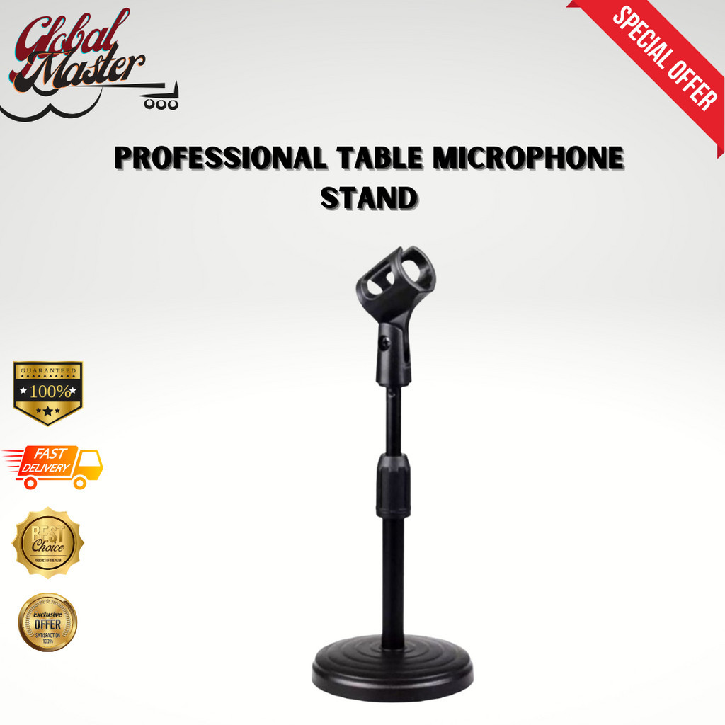 PROFESSIONAL TABLE MICROPHONE SUPPORT (TABLE MICROPHONE STAND) | Shopee ...