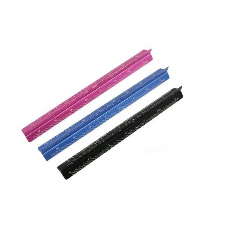 15cm Aluminum Triangular Scale Ruler Metal Aluminum 1:20 - 1:125 Alloy ...