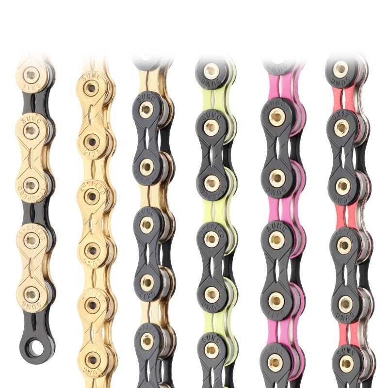 SUMC chain Gold Rainbow Bike Chain X8 X9 X10 X11 X12 Super Light For 8 ...