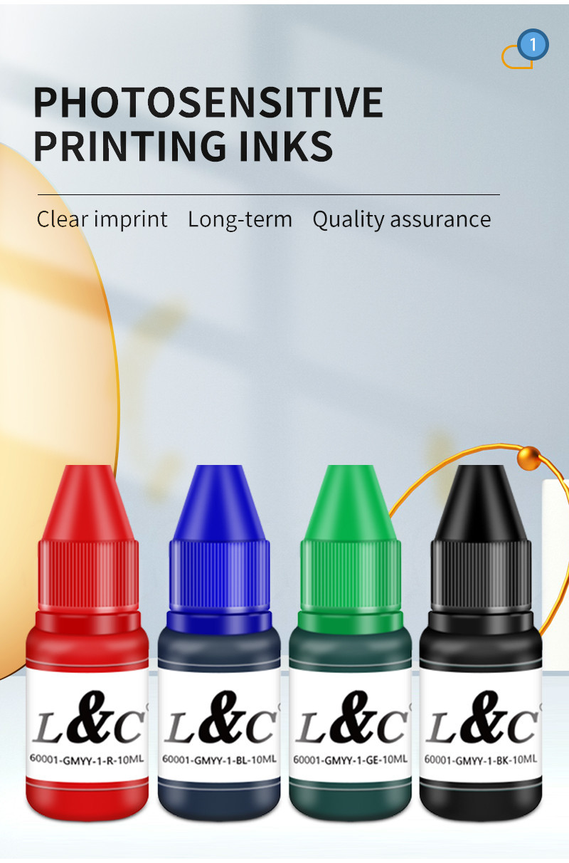 L&C 10m Oil Based Photosensitive Stamp Ink used for Company Stamps ...